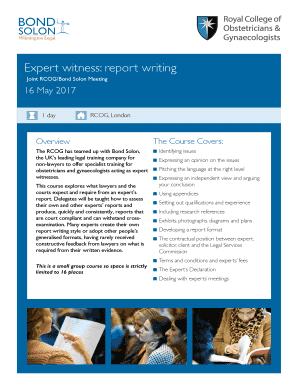 Fillable Online RCOG, London Fax Email Print - pdfFiller