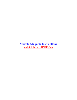Fillable Online Marble Magnets Instructions Fax Email Print - pdfFiller