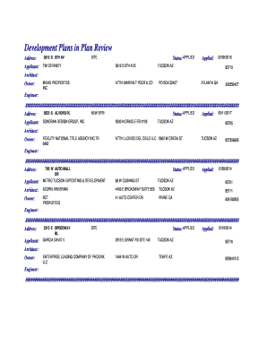 Fillable Online Development Plans in Plan Review Fax Email Print ...