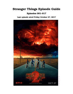 Fillable Online Stranger Things Episode Guide Fax Email Print - pdfFiller