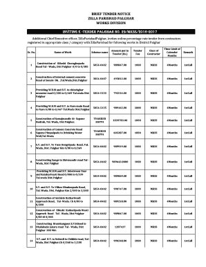 Fillable Online BRIEF TENDER NOTICE Fax Email Print - pdfFiller