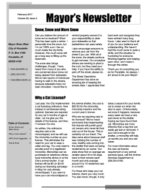 Fillable Online Mayors Newsletter Fax Email Print - pdfFiller