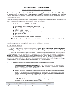 Fillable Online CORRECTIONS OFFICER APPLICATION PROCESS Fax Email Print ...