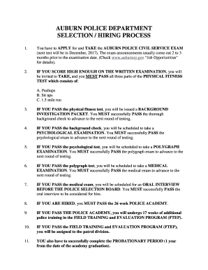 Fillable Online SELECTION / HIRING PROCESS Fax Email Print - pdfFiller