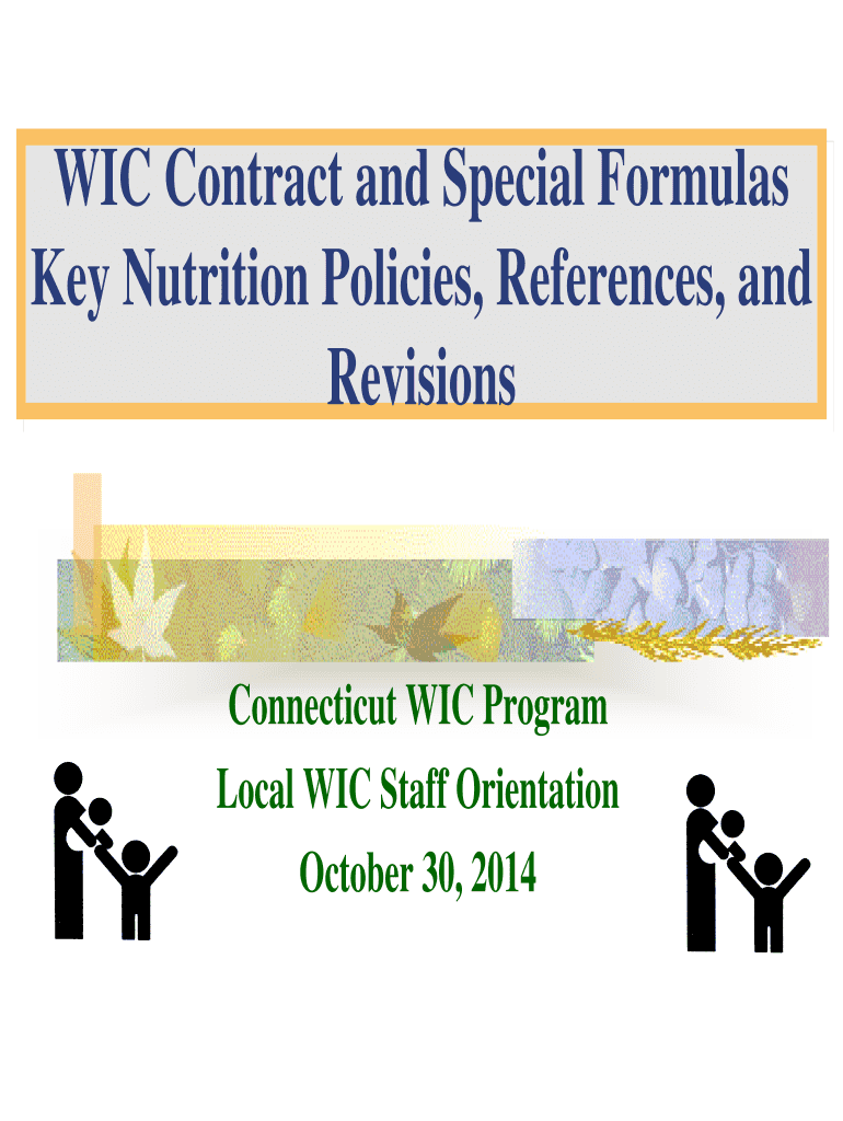 Fillable Online WIC Contract and Special Formulas Fax Email Print ...