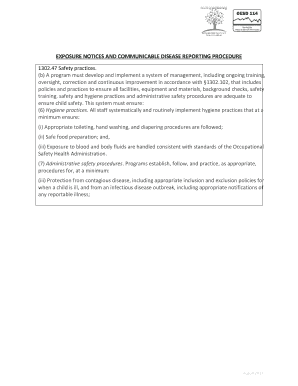 Fillable Online EXPOSURE NOTICES AND COMMUNICABLE DISEASE REPORTING ...