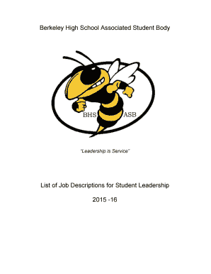 Fillable Online Berkeley High School Associated Student Body Fax Email ...