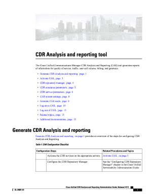 Fillable Online CDR Analysis and reporting tool Fax Email Print - pdfFiller
