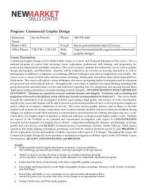 Fillable Online Program: Commercial Graphic Design Fax Email Print ...
