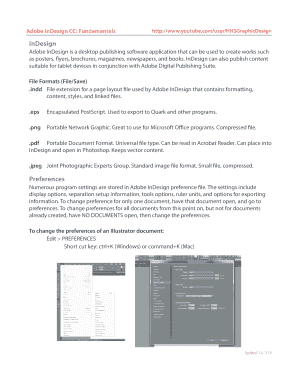 Fillable Online Adobe InDesign CC: Fundamentals Fax Email Print - pdfFiller