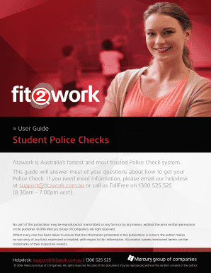 Fillable Online Student Police Checks Fax Email Print - pdfFiller