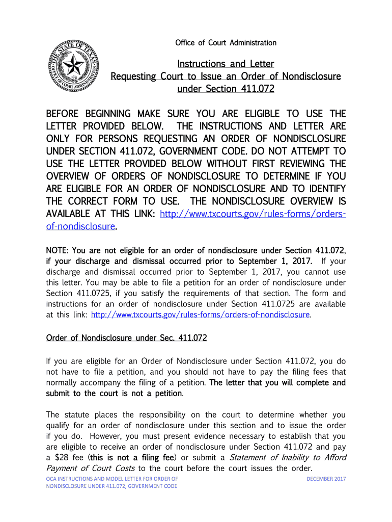 Fillable Online Instructions and Letter Fax Email Print - pdfFiller