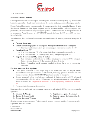 Fillable Online Bienvenido a Project Amistad Fax Email Print - pdfFiller