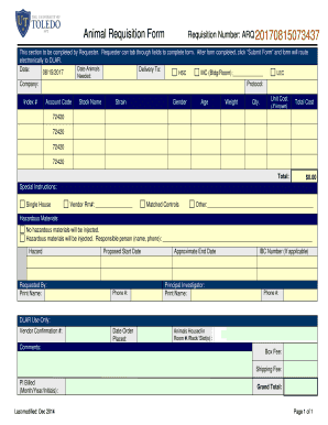Fillable Online Animal Requisition Form Fax Email Print - pdfFiller