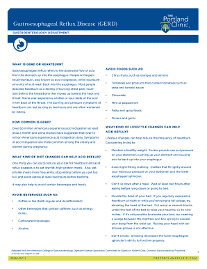 Fillable Online What is GERD or Heartburn Fax Email Print - pdfFiller