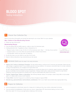 Fillable Online BLOOD SPOT Fax Email Print - pdfFiller
