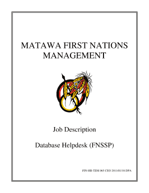 Fillable Online MATAWA FIRST NATIONS Fax Email Print - pdfFiller