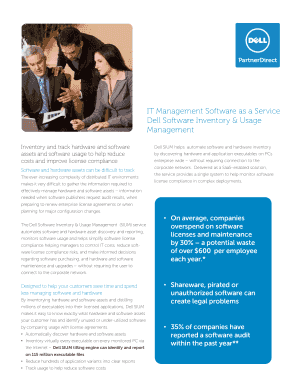 Fillable Online Dell Software Inventory & Usage Fax Email Print - pdfFiller