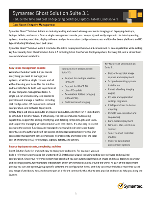 Fillable Online Symantec Ghost Solution Suite 3 Fax Email Print - pdfFiller