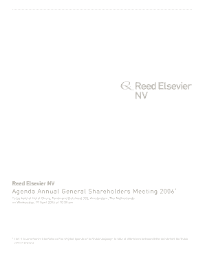 Fillable Online Reed Elsevier NV Fax Email Print - pdfFiller