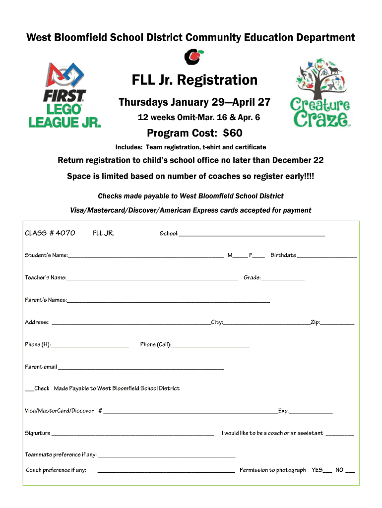 Fillable Online FLL Jr Fax Email Print - pdfFiller