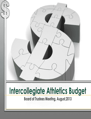 Fillable Online Intercollegiate Athletics Budget Fax Email Print - pdfFiller