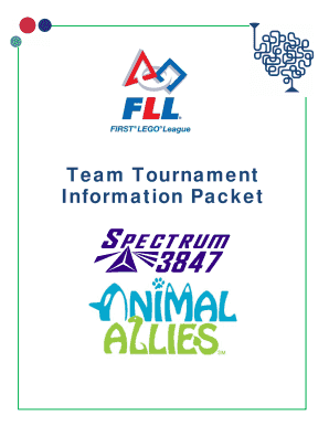 Fillable Online Team Tournament Information Packet Fax Email Print ...