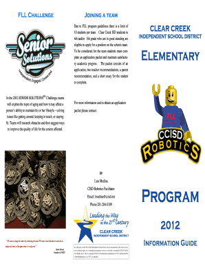 Fillable Online FLL Challenge Fax Email Print - pdfFiller
