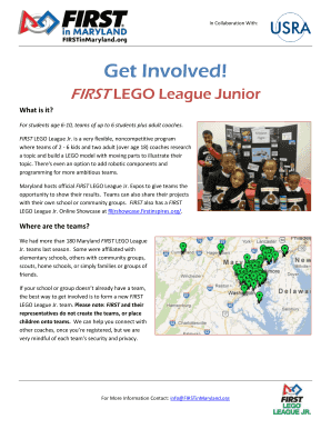 Fillable Online FIRST LEGO League (Junior Expectations) Fax Email Print ...