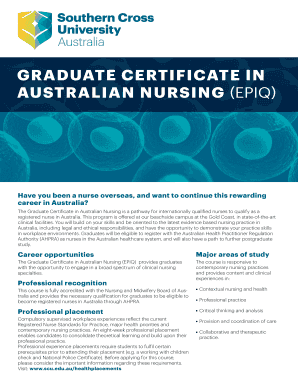 Fillable Online AUSTRALIAN NURSING (EPIQ) Fax Email Print - pdfFiller