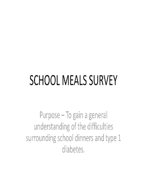 Fillable Online SCHOOL MEALS SURVEY Fax Email Print - pdfFiller