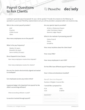 Fillable Online Payroll Questions Fax Email Print - pdfFiller