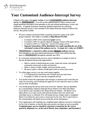 Fillable Online Your Customized Audience-Intercept Survey Fax Email ...