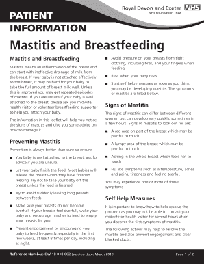 Fillable Online Mastitis and Breastfeeding Fax Email Print - pdfFiller