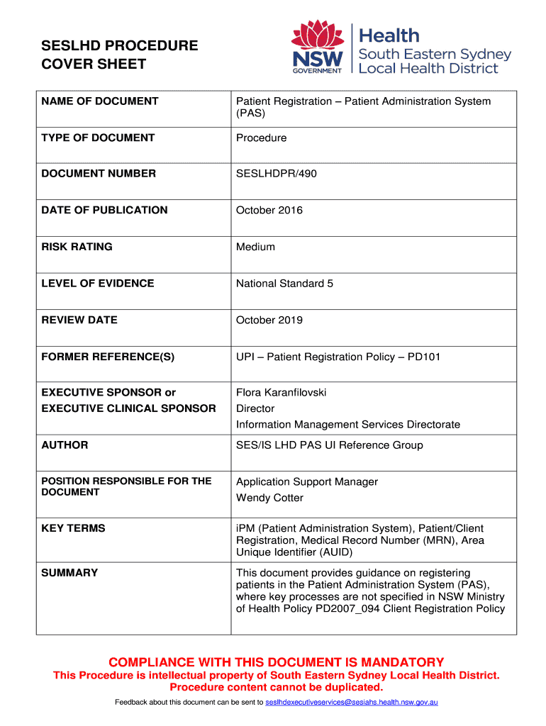 Fillable Online Patient Registration Patient Administration System Fax ...