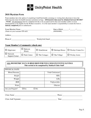Fillable Online 2018 Physician Form Fax Email Print - pdfFiller