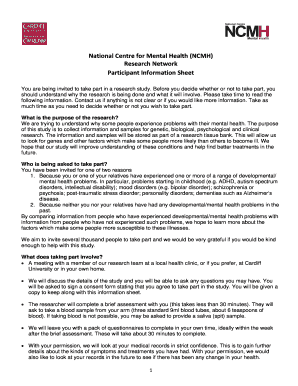 Fillable Online National Centre for Mental Health (NCMH) Fax Email ...