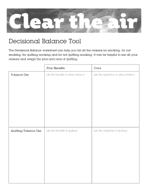 Fillable Online Decisional Balance Tool Fax Email Print - pdfFiller