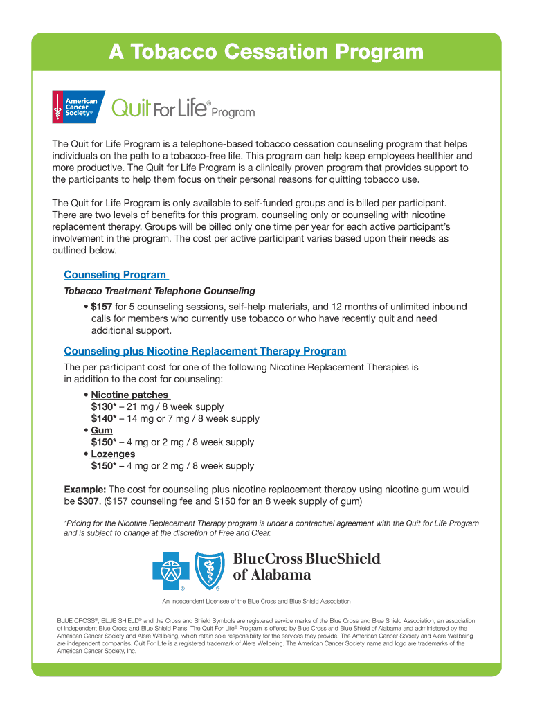 Fillable Online A Tobacco Cessation Program Fax Email Print - pdfFiller