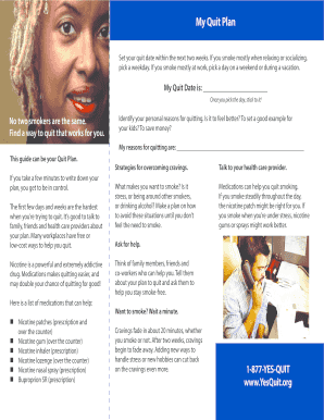 Fillable Online Set your quit date within the next two weeks Fax Email ...