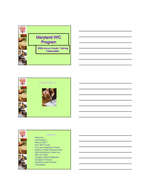 Fillable Online Maryland WIC Fax Email Print - pdfFiller