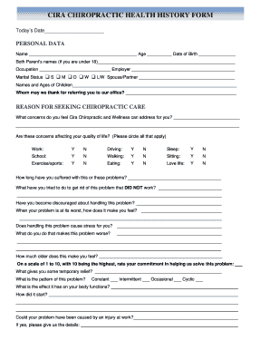 Cira Chiropractic - Fill Online, Printable, Fillable, Blank | pdfFiller