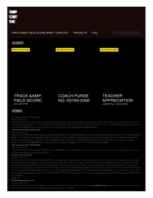 Fillable Online TRACK & FIELD SCORE SHEET TEMPLATE Fax Email Print ...