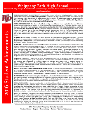 Fillable Online Kelly, Principal Brian Palumbo, Assistant Principal ...