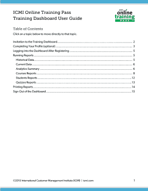 Fillable Online ICMI Online Training Pass Fax Email Print - pdfFiller