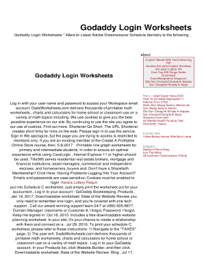 Fillable Online Godaddy Login Worksheets Fax Email Print - pdfFiller