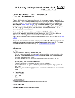 Fillable Online GUIDE TO CLINICAL TRIAL PROTOCOL Fax Email Print ...