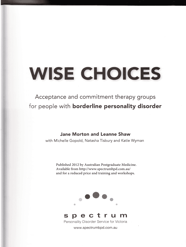 Fillable Online WISE CHOICES Fax Email Print - pdfFiller