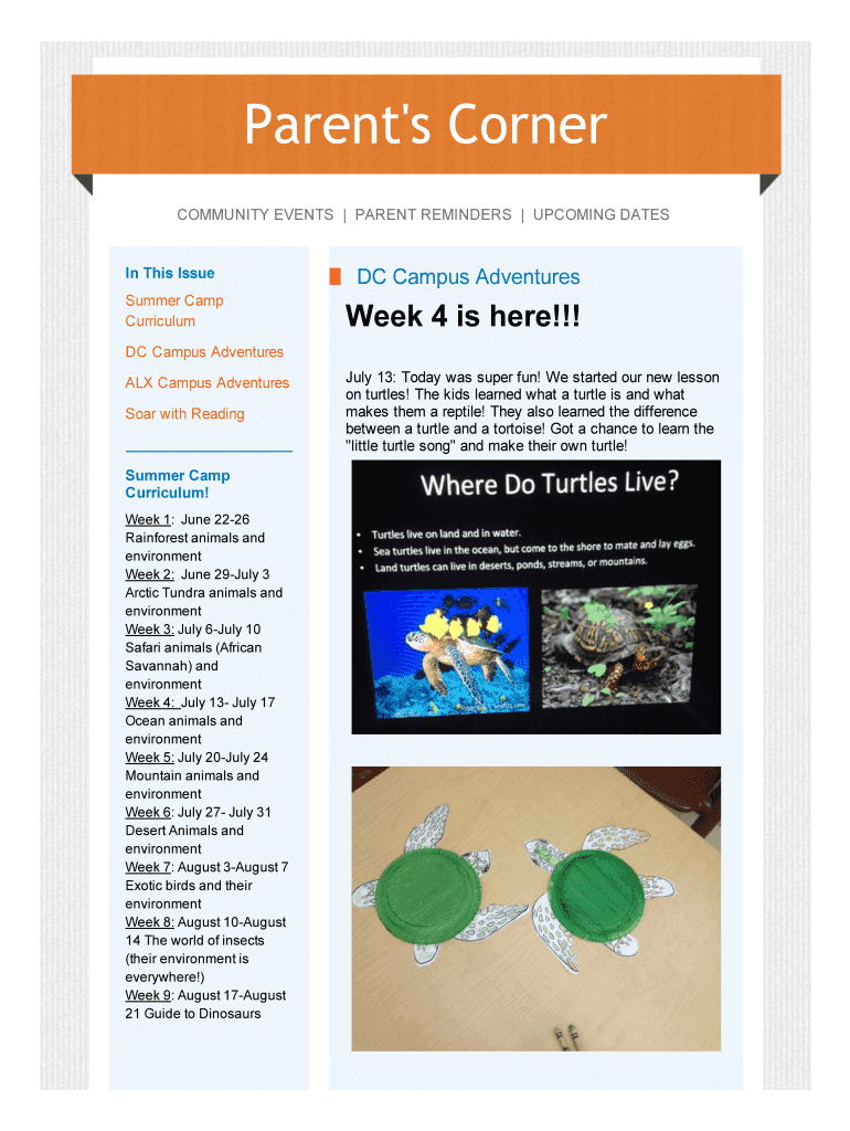 Fillable Online Parent's Corner Fax Email Print - pdfFiller