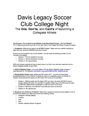 Fillable Online Davis Legacy Soccer Fax Email Print - pdfFiller